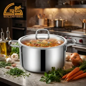 Tri-ply Stainless Steel Casserole GS-01640-CA - Goldensea Kitchenware