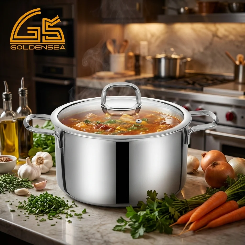 Tri-ply Stainless Steel Casserole GS-01640-CA - Goldensea Kitchenware